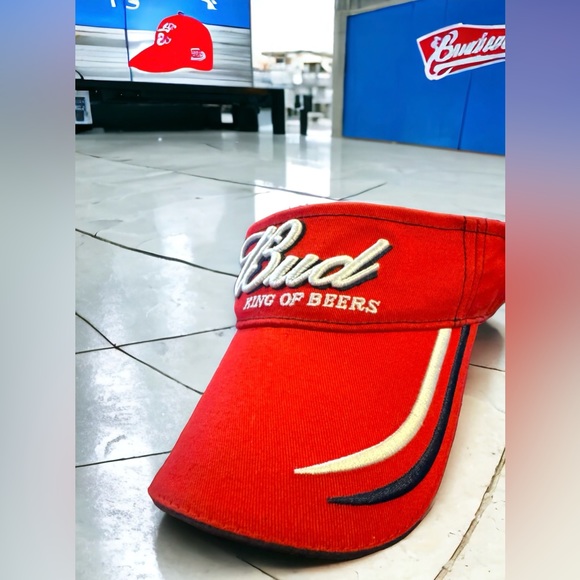 Budweiser | Accessories | Budweiser Bud King Of Beers Visor Red ...